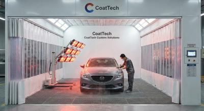 China CoatTech Standard Downdraft Car Sanding Station With Galvanized Metal Basement And Ceiling Filter Filtration System for sale