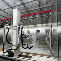 China Automated Robotic Spray Painting Line with Water Curtain Booth for sale