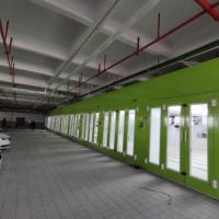 China Smart Multi-Bay Prep Station Automotive Rail Curing Line for sale