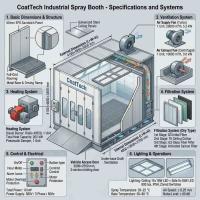 China CoatTech’s Custom-Engineered Spray & Bake Booth for Heavy-Duty Applications for sale