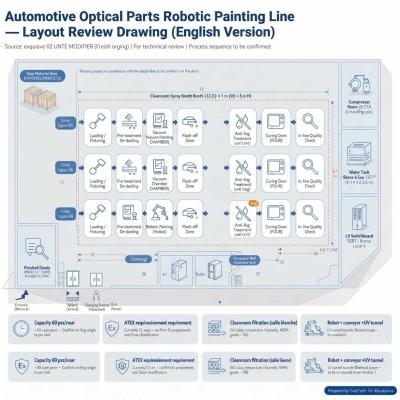 China Automotive Optical Parts Robotic Painting Line for sale