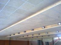 China Acoustic Decorative Ceiling Concrete Board B1 Fireproof Groove Wooden Acoustic Panels for sale
