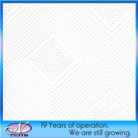China 7mm-15mm Thickness Acoustical PVC Gypsum Suspended Ceiling Tiles with 900kg/M3 Density for sale