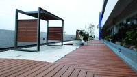 China Brown Wood Grain Pattern Recycled Waterproof WPC Decking Flooring for Performance for sale