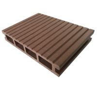 China Garden Flooring Decoration WPC Wood Composite Decking Board 450*75*18mm in Brown Color for sale