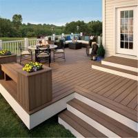 China Garden Flooring Decoration WPC Wood Composite Decking Board 450*75*18mm in Brown Color for sale