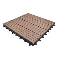 China Grain Optional Synthetic WPC DIY Decking Tiles for Outdoor Floor Decor in Custom Length for sale