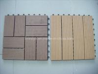 China Grain Optional Synthetic WPC DIY Decking Tiles for Outdoor Floor Decor in Custom Length for sale
