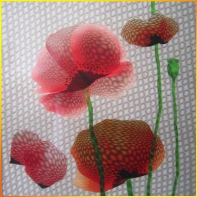 China Hotel Interior Design Colorful Stereoscopic Effect No Frame Plastic PVC 3D Wall Decor for sale