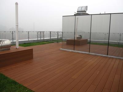 China 150*25mm Ash Wood Plastic Composite WPC Decking Superior for Garden/Outside Flooring for sale