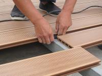 China 150*25mm Ash Wood Plastic Composite WPC Decking Superior for Garden/Outside Flooring for sale