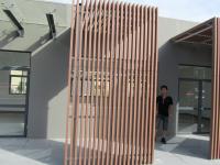 China Outdoor Wood Plastic Composite WPC Decking Fence NY75*25 with Wood Grain Pattern for sale