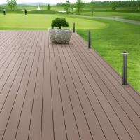China Wood Grain Pattern WPC Decking Tiles with High Gloss Composite Wood Flooring for sale