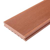 China Wood Grain Pattern Synthetic WPC Flooring Material for Customized Decking and Flooring for sale