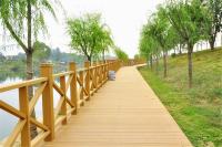China Wood Grain Pattern Synthetic WPC Flooring Material for Customized Decking and Flooring for sale