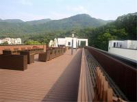 China Wood Grain Pattern Synthetic WPC Flooring Material for Customized Decking and Flooring for sale
