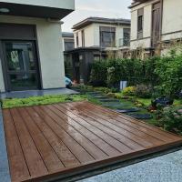 China Water Absorption Expansion Rate 2.5% Brown Wood Plastic Composite Decking for Garden for sale