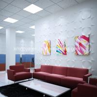 China Customized 500mmx500mm Fireproof 3D PVC Panel for Enterprise Image Wall Background for sale