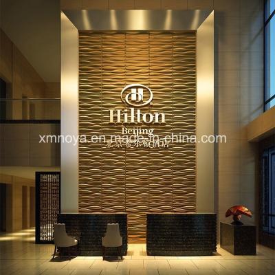 China Fireproof Sound Absorption 3D Wall Panel in 500mm*500mm Size for Hotel Lobby Decor for sale