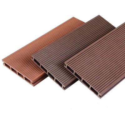 China Engineered Pattern Brown WPC Wood Plastic Composite Outdoor Floor Decking for Outdoor for sale