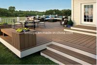 China Brown WPC Wood Plastic Composite Flooring for Garden Waterproof for sale