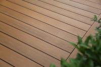 China Brown WPC Wood Plastic Composite Flooring for Garden Waterproof for sale