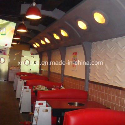 China Hotpot Restaurant Wall Decoration Acoustic Sound Absorption 3D Panel with Square Edge for sale
