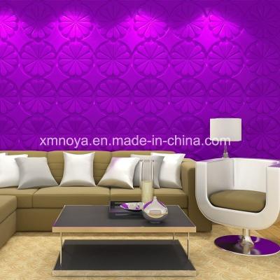 China Fireproof B1 Grade 3D Board Acoustic Waterproof Purple Wall Panel for Living Room for sale