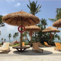 China Plain PVC Material Component Natural Looking Roofing Decorative Plastic Thatch Roof Tile for sale