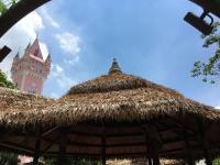 China Customized PVC Thatch Roof Tiles for Garden/Seaside Bars Easy to Install and Maintain for sale