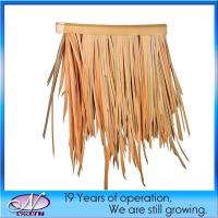 China Yellow Artificial Synthetic Thatch Roof for Customized Beach Tropical Simulation for sale