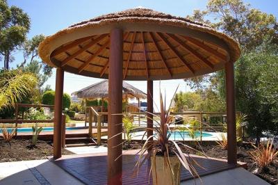 China Outdoor Garden Artificial Synthetic Thatch Roof Tiles 45*50cm and 100*60cm IMGP0723 for sale