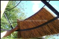 China Customized Fireproof Artificial Thatch Fiber Plastic Tile for Yellow Roofing Needs for sale