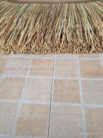China African Garden Decoration PVC Material Component Brick Red Fireproof Thatch Roofing Tile for sale