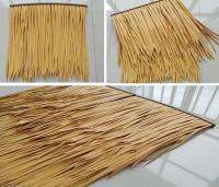China 500*500mm Plain Waterproof Artificial Wheat Straw Thatched Roof Gazebo Hut Roof Thatch for sale