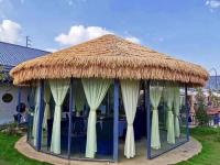 China Customized Fireproof Synthetic Tropical Thatch Roofing Tiles for Hotel HDPE Tiki Huts for sale