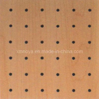 China 197*2400*15-18mm Decorative Wooden Acoustic Wall Board Veneer Finish Perforated Design for sale