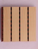 China 197*2400*15-18mm Decorative Wooden Acoustic Wall Board Veneer Finish Perforated Design for sale