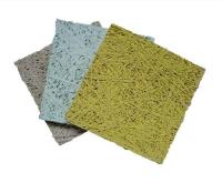 China E0 Eco-Friendly Blackish Green Wood Wool Sound Acoustic Ceiling with Veneer Finishing for sale