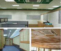 China E0 Eco-Friendly Blackish Green Wood Wool Sound Acoustic Ceiling with Veneer Finishing for sale