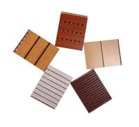 China 600*600 Stripes Grooved Design Wooden Timber Acoustic Panel with Natural Wood Texture for sale