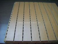 China 600*600 Stripes Grooved Design Wooden Timber Acoustic Panel with Natural Wood Texture for sale