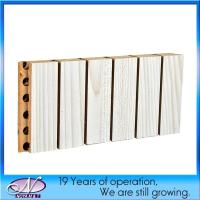 China 600*600 Stripes Grooved Design Wooden Timber Acoustic Panel with Natural Wood Texture for sale
