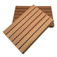 China Perforated Wooden Acoustic Panels 600*600 Sound Absorption Building Decorative Material for sale