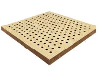 China Perforated Wooden Acoustic Panels 600*600 Sound Absorption Building Decorative Material for sale