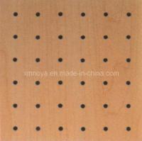 China Perforated Wooden Acoustic Panels 600*600 Sound Absorption Building Decorative Material for sale