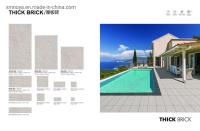 China Thick Brick Block Grey Ceramic Paving Tiles in Stone Form for Sustainable for sale