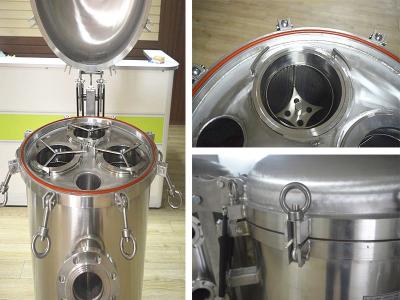China Hygienic Water Bag Filter Housing Removable Stainless Steel Filtration Machine for sale