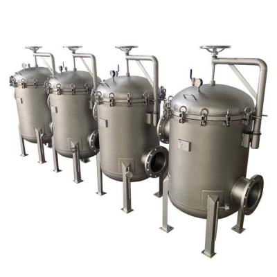 China 304 / 316 Industrial SS Bag Filter Housing Low Pressure Drop for sale