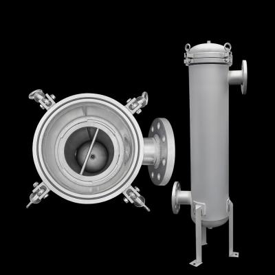 China Single Stainless Steel Water Filter Cartridge Housing High Flow Sanitary for sale